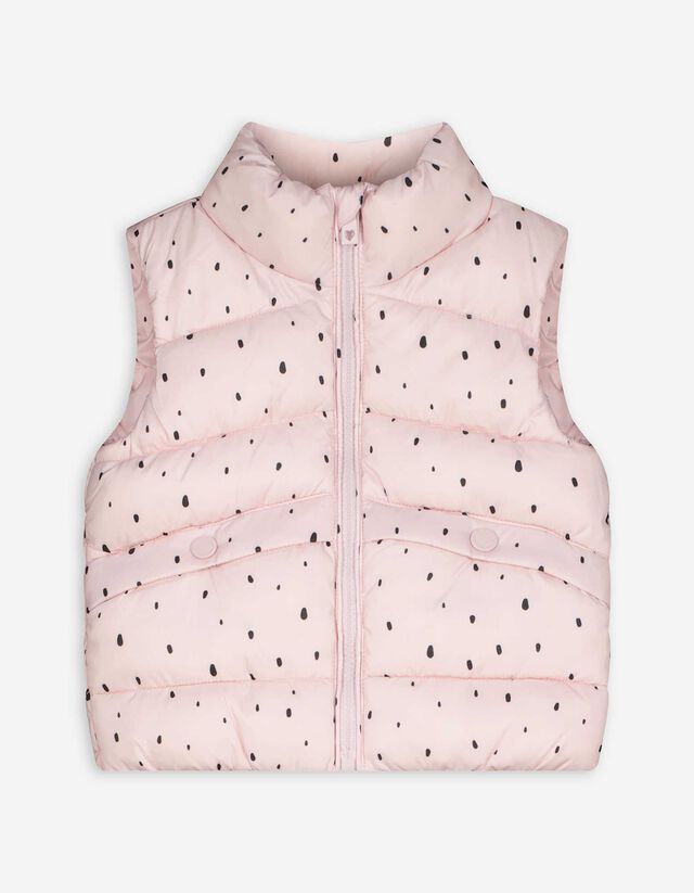 Štepani prsluk - Šareni print - roze