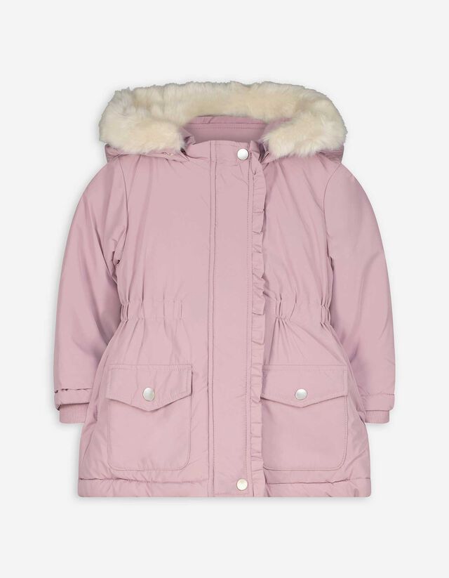 Parka - Uklonjivo veštačko krzno - ljubicasta