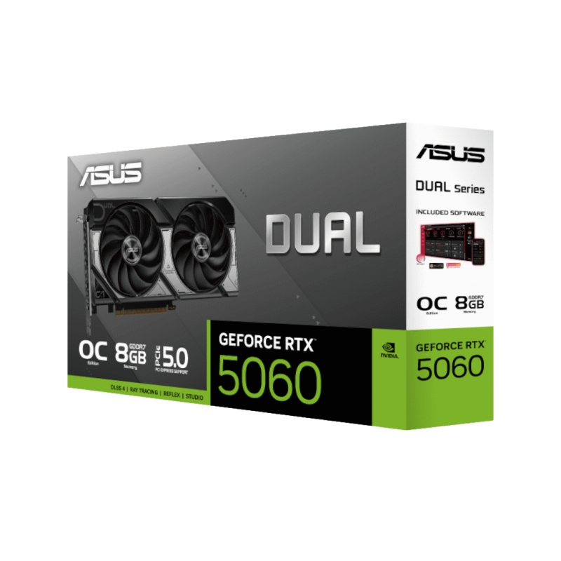 Graficka karta ASUS DUAL RTX 5060 NVD/8GB/GDDR7/128bit/crna