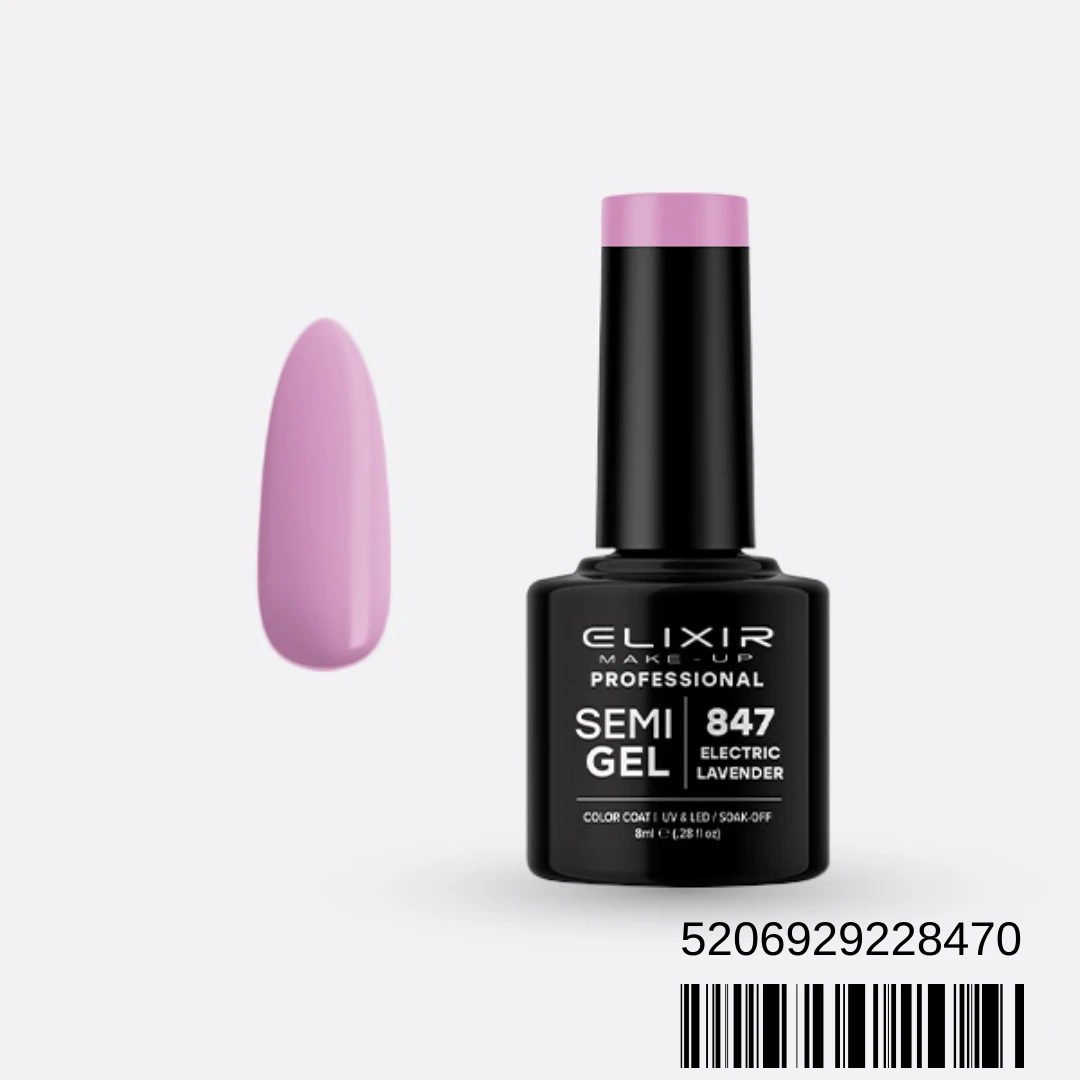 ELIXIR SEMI GEL LAK U BOJI 8ML 847 ELECTRIC LAVENDER
