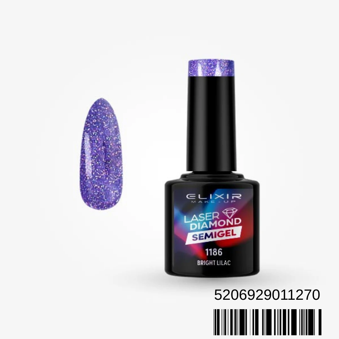 ELIXIR SEMI GEL LAK U BOJI 8ML 1186 LASER DIAMOND BRIGHT LILAC