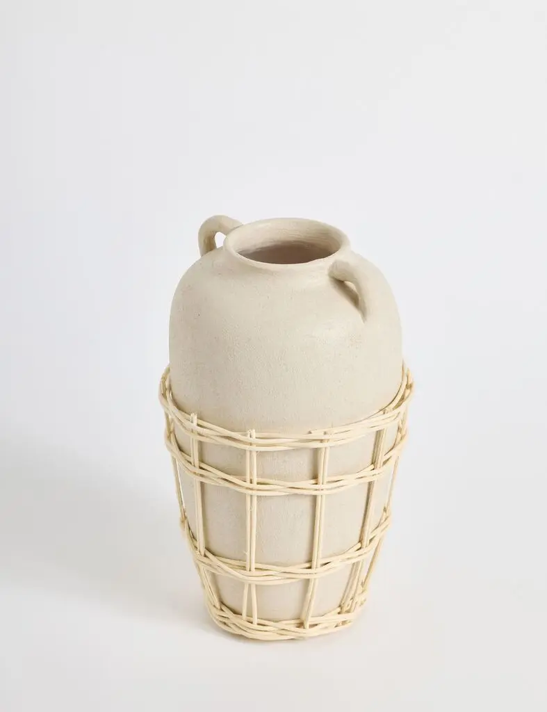 Aberto Design Vaza Grand Terracota, 16x26x16 cm, Krem