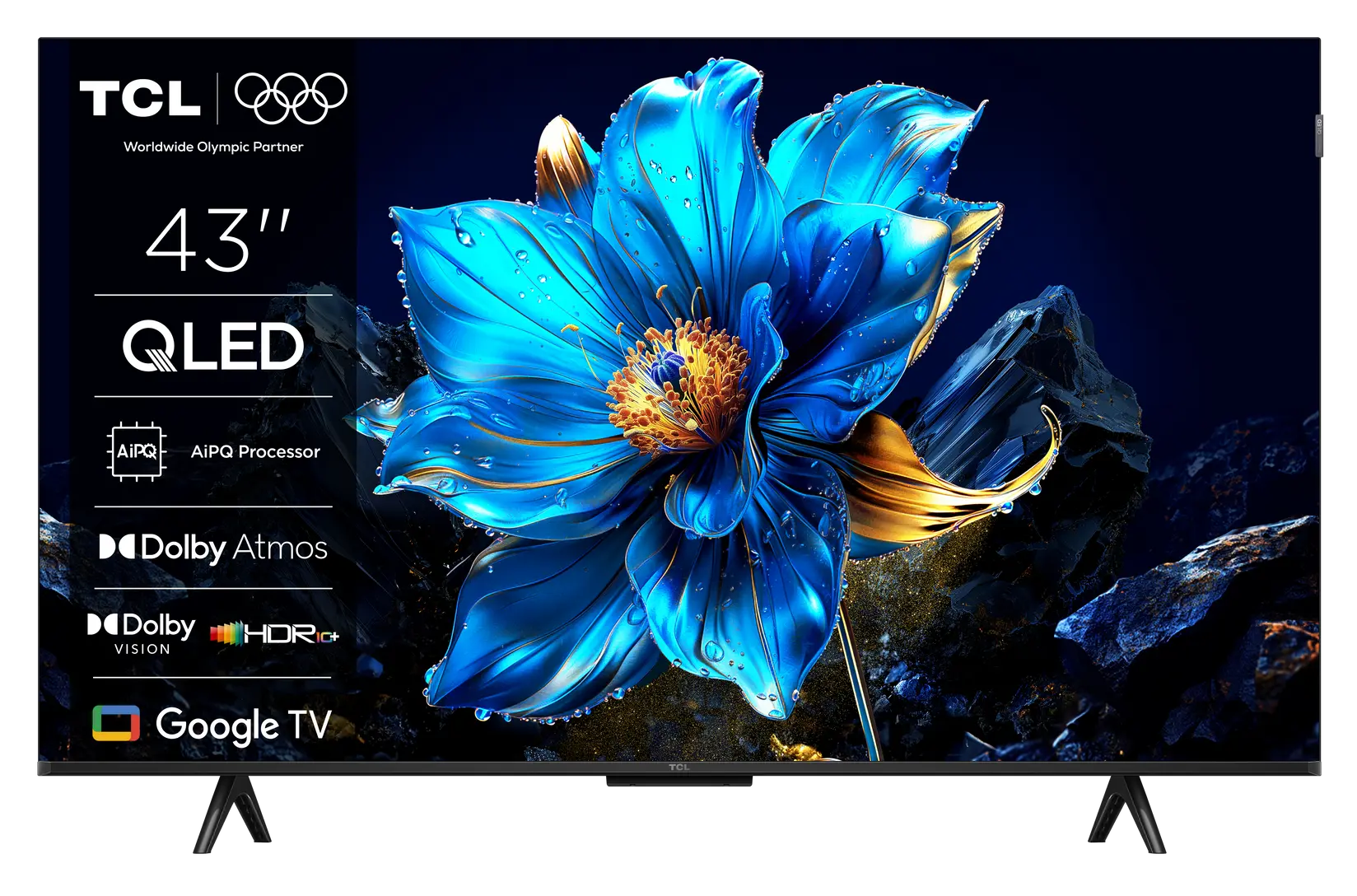 TCL Televizor 43P7K 43", QLED, 4K, 60Hz, Google TV, Crni