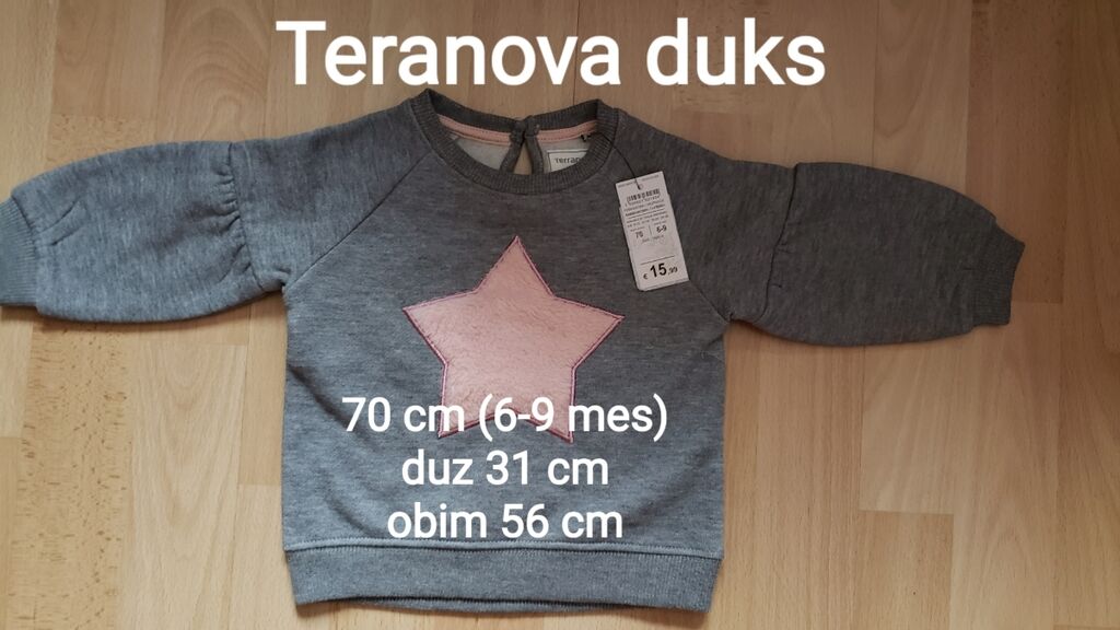 Terranova topli baby duks vel 70 cm za 6-9 meseci