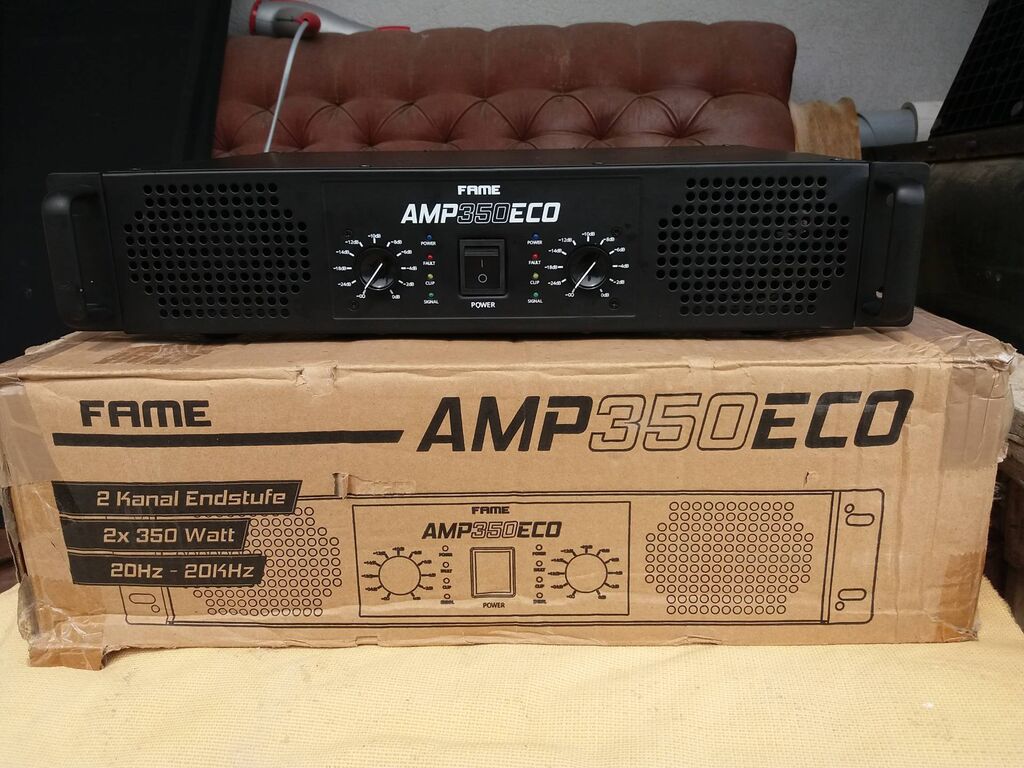 Fame amp350eco; 2x230w/8 oma vrlo malo koriscen; 4 ventilatora. -fixno