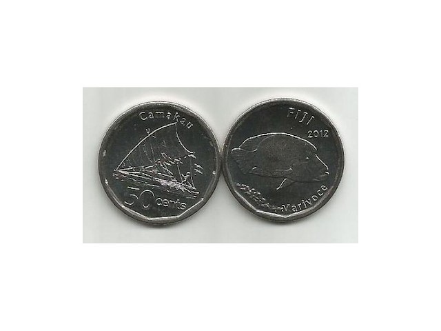 FIJI Fidzi 50 cents 2012. UNC