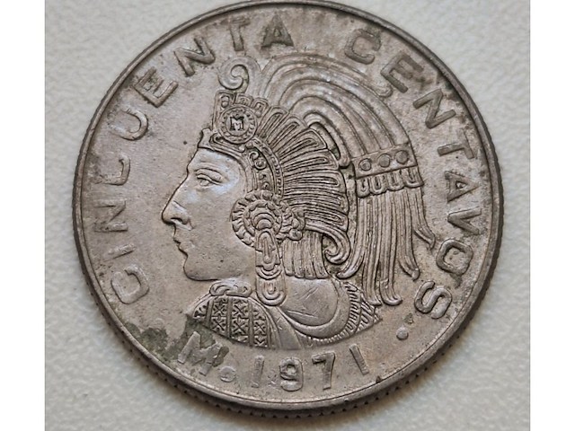 50 Centavos 1971 Meksiko