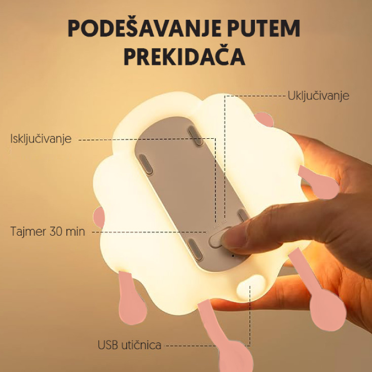 Višebojno noćno svetlo "ovca"