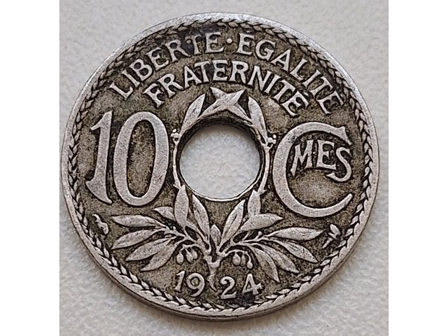 10 Centimes 1924 Francuska