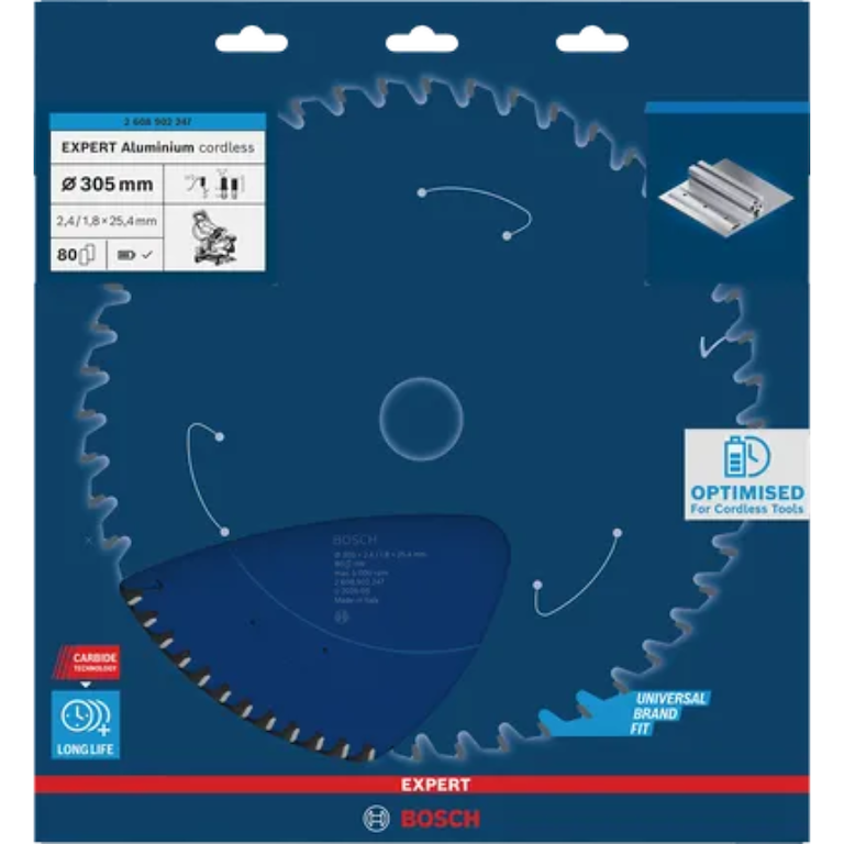 Bosch – EXPERT List kružne testere za aluminijum za akumulatorske alate 305×25.4×2.4/1.8x80T – 2608902247