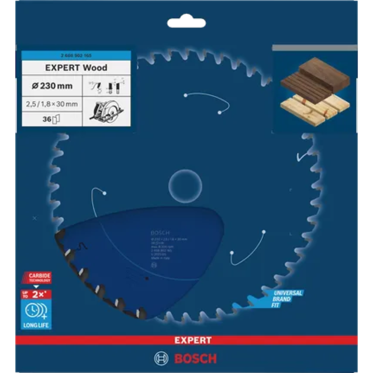 Bosch – EXPERT List kružne testere za drvo 230x30x2.5/1.8x36T – 2608902165