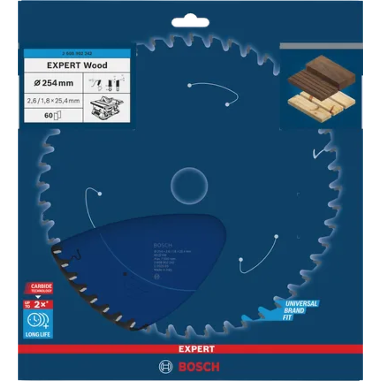 Bosch – EXPERT List kružne testere za drvo 254×25.4×2.6/1.8x60T – 2608902242