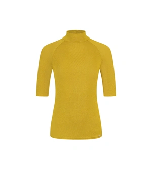 BLUZA OD VISKOZE U BOJI LIMUN ŽUTE