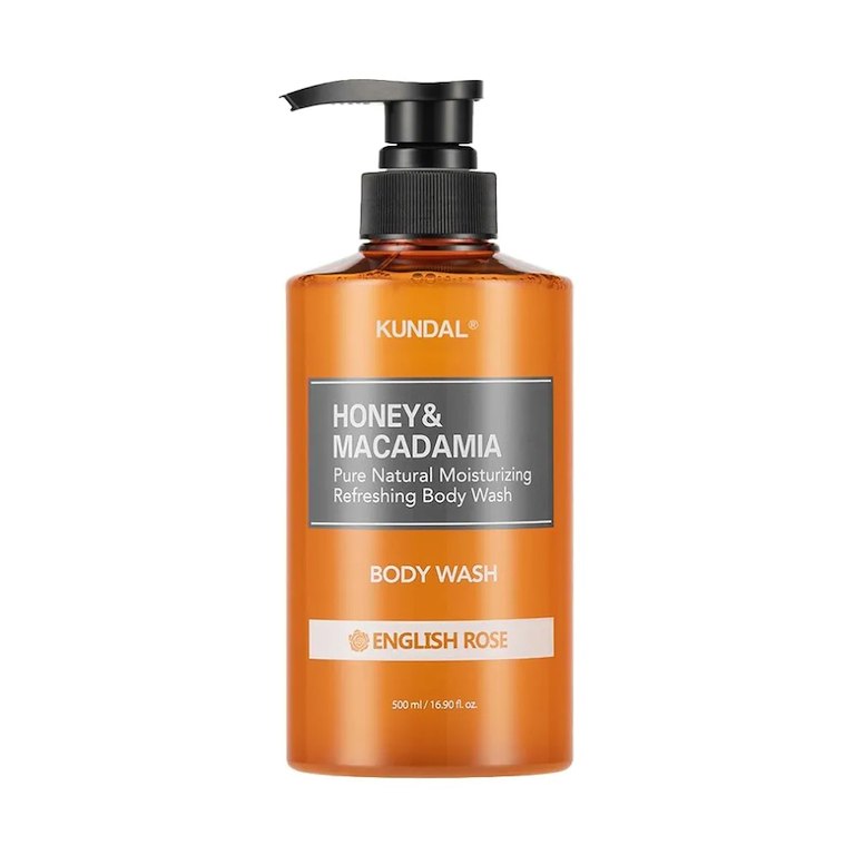 KUNDAL Honey&Macadamia Pure Body Wash 500ml English Rose