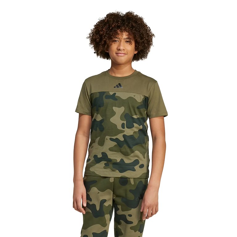 Adidas Majica za dečake J Camo T, JW2450, Maslinasta