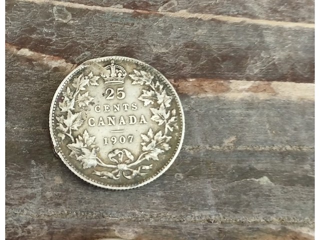 KANADA 25 C 1907 SREBRO