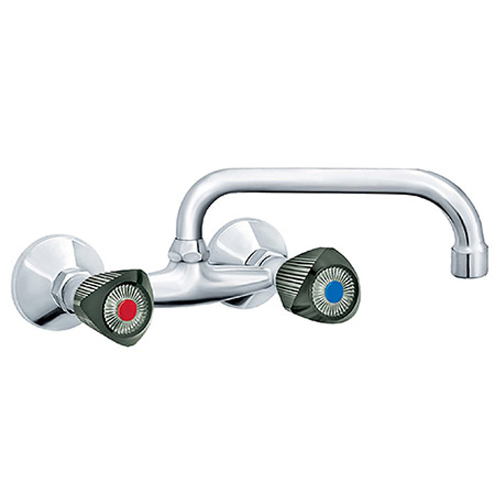 Baterija Clasic za lavabo/sudoperu zidna KF03101 dvoručna pokretni izliv 200 mm