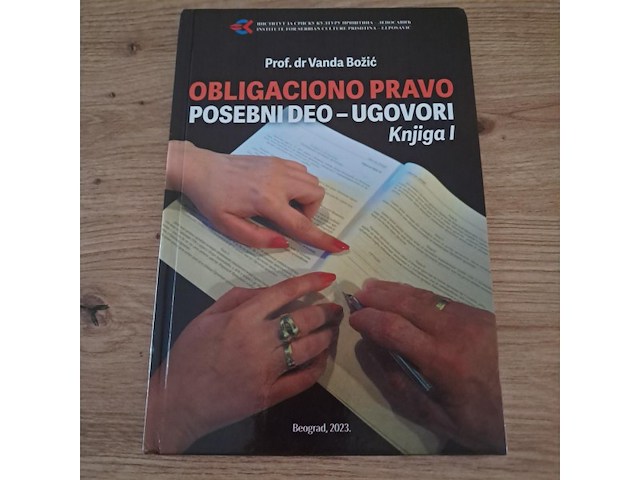Obligaciono pravo posebni deo- ugovori