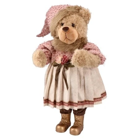 Festa bub bun novogodišnja dekoracija meda roze-bež 55cm ( 750038 )