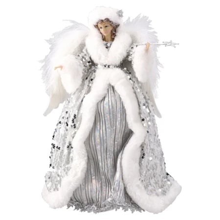 Festa angel 10 novogodišnja dekoracija vila srebrna 40cm ( 750066 )