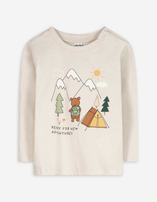 Majica dugih rukava - Print - bela