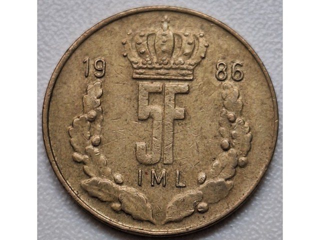 5 Franc 1986 Luksemburg