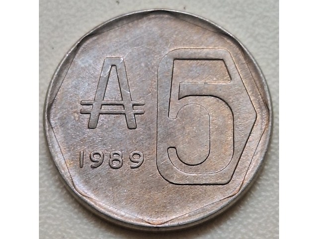 5 Austral 1989 Argentina