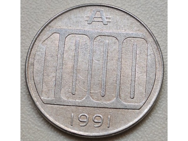 1000 Austral 1991 Argentina