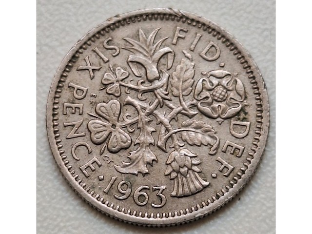 6 Pence 1963 Velika Britanija