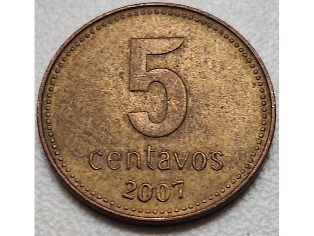 5 Centavos 2007 Argentina