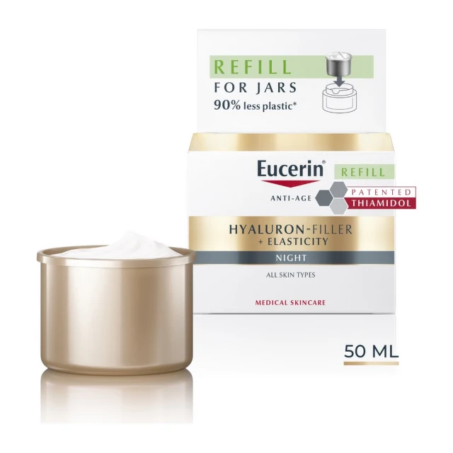 Eucerin Hyaluron-Filler + Elasticity Noćna krema Refill, 50 ml