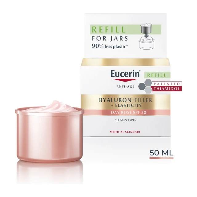 Eucerin Hyaluron-Filler + Elasticity Dnevna krema SPF 30 Rose Refill, 50 ml