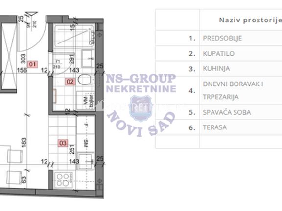 Dvosoban stan, 41m2. Petrovaradin