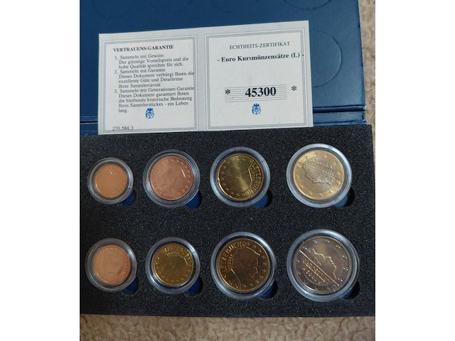 LUXEMBURG EURO MINT SET 3 EURA 2002-2003 god