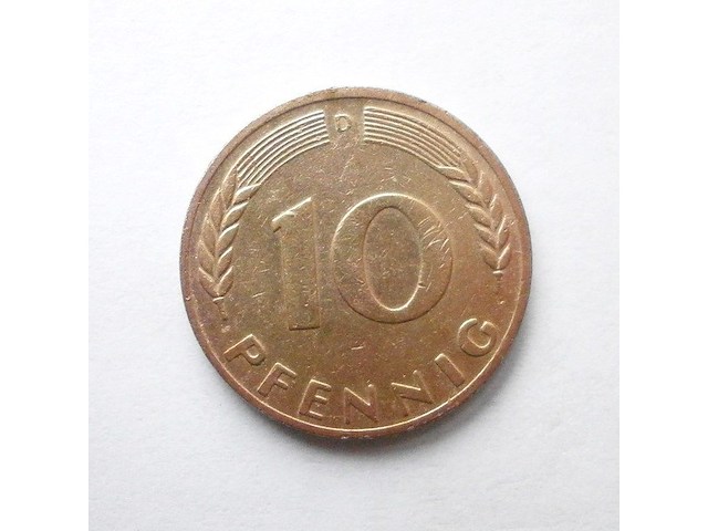 Nemačka 10 feninga 1950 D