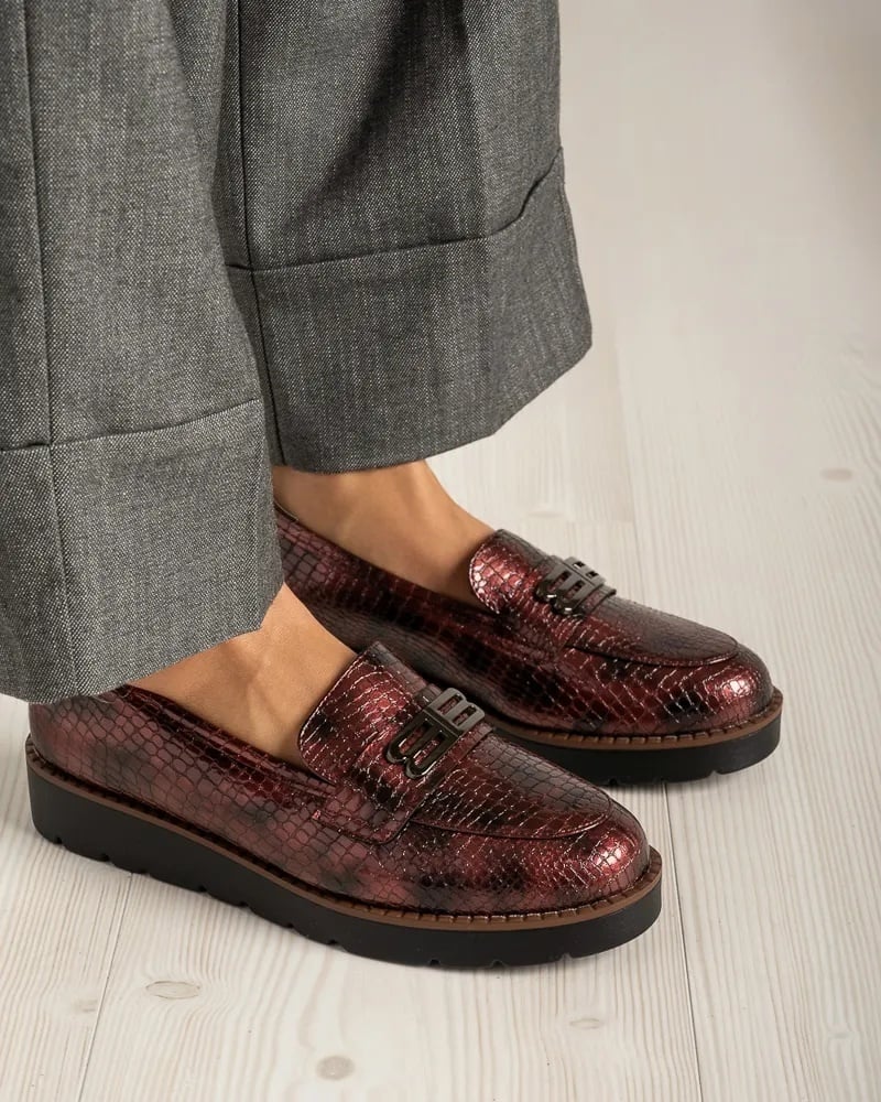 Ženske mokasine C252 bordo
