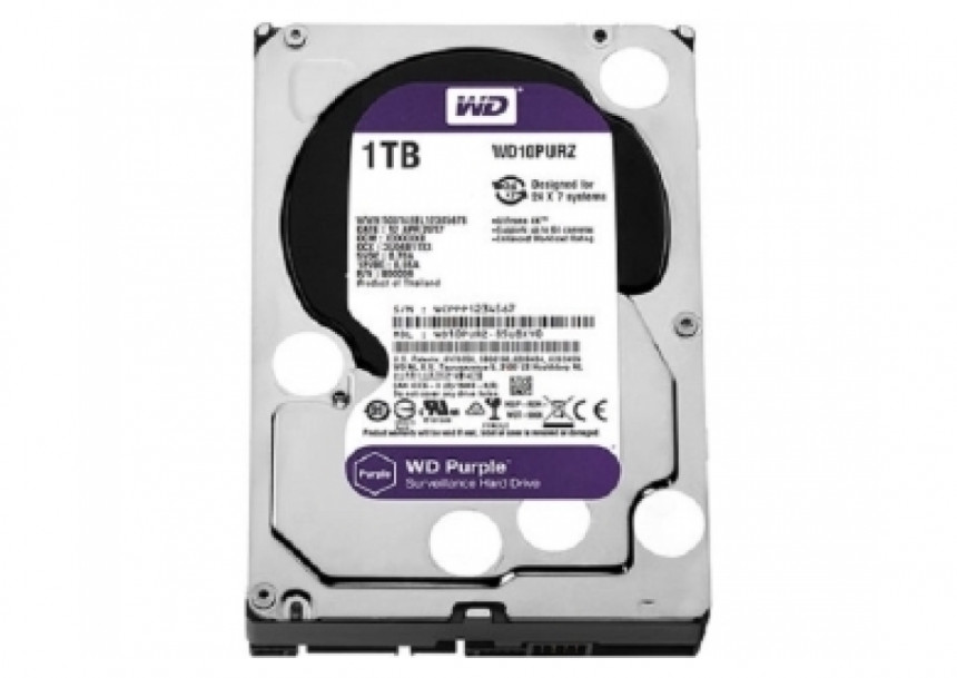 1TB 3.5" SATA III 64MB IntelliPower WD10PURZ Purple