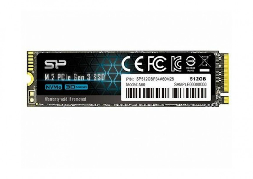 Silicon Power SSD A60 512GB M.2 2280 PCIe Gen3x4 2200/1600