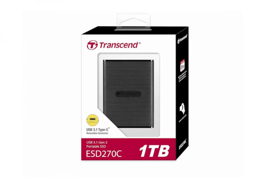 SSD TRANSCEND ESD270C 1000GB/eskterni/USB 3.1/crna