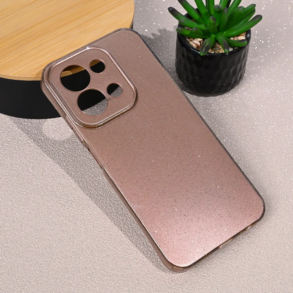 Maska Sparkle Dust za Xiaomi Redmi 15C 4G 173mm roze zlatna