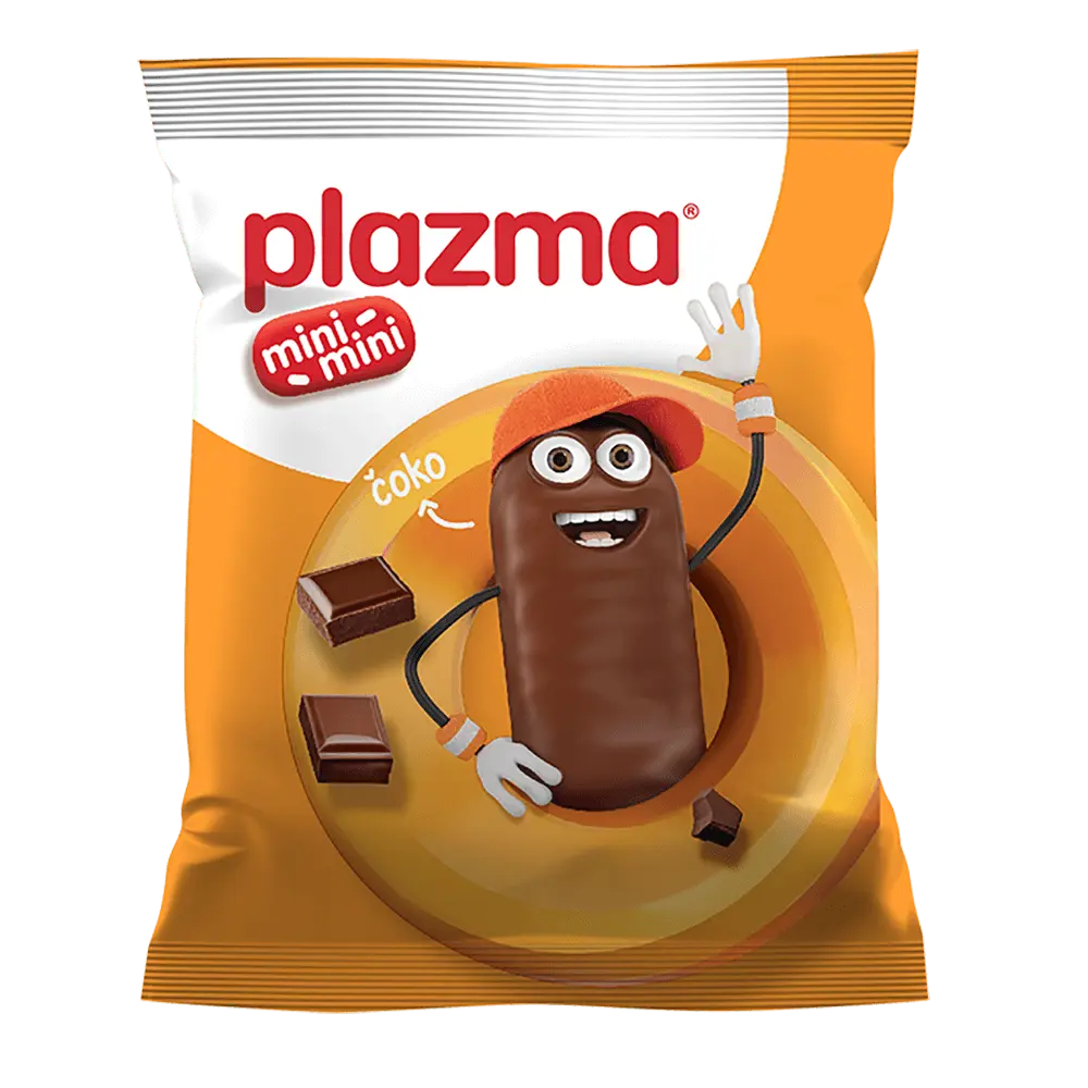 Bambi Plazma mini mini Čoko keks preliven mlečnom čokoladom, 45 g