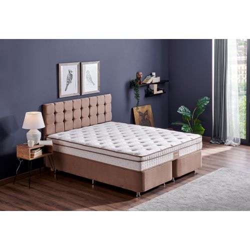 Helen - Light Brown (80 x 180) Light Brown Single Mattress, Base & Headboard