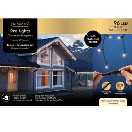 Novogodišnja Led rasveta Pro-lights Icicle Pro toplo bele 96 led Lumineo 493758