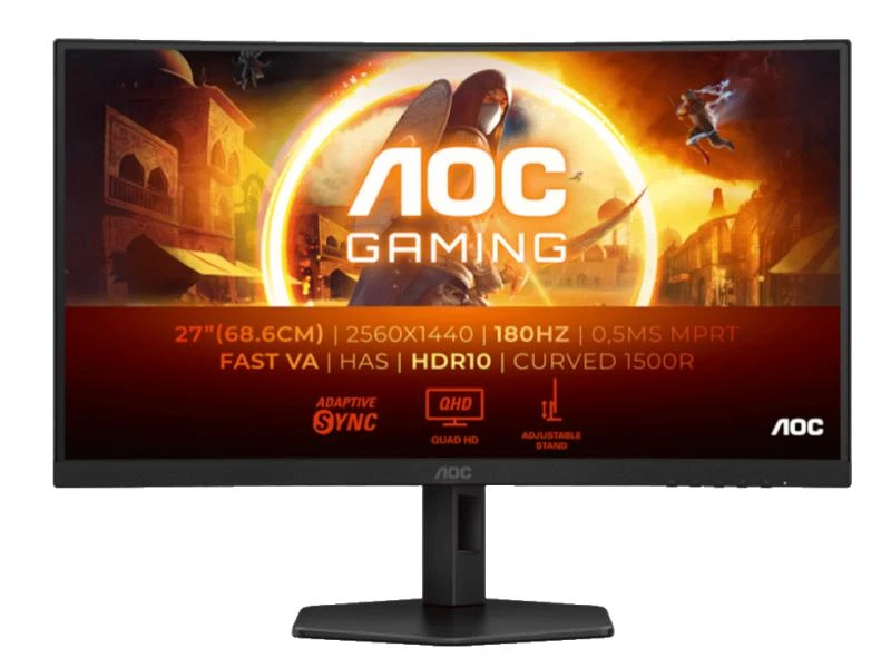 AOC Gaming monitor CQ27G4X, 27", QHD, 180Hz, Zakrivljen