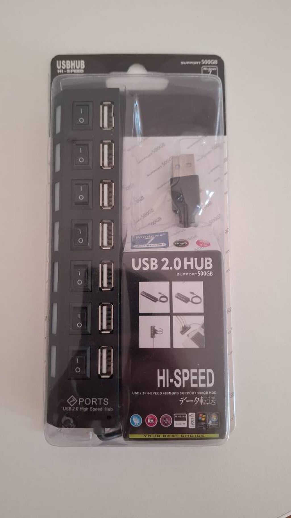 USB hub 7in1, novo, extra cena! Novo, neotpakovano i nekorišćeno