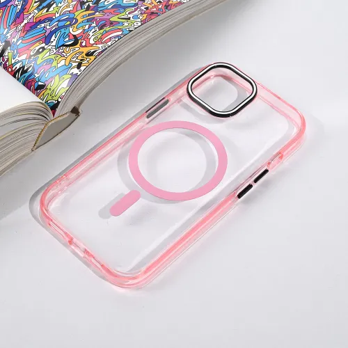 Futrola - maska Magsafe Color Pop za iPhone 13/14 6.1 roze