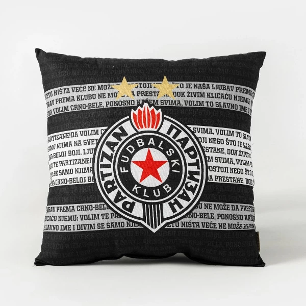 Ukrasni jastuk Partizan himna 40x40 cm