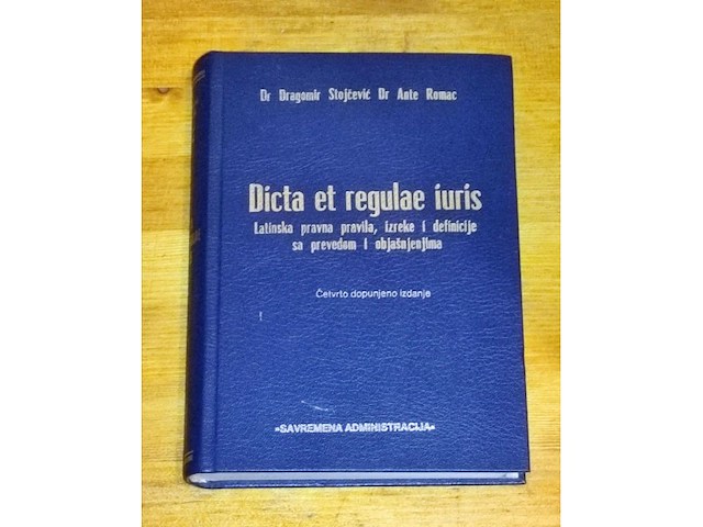 Dicta et regulae iuris latinska pravila D. Stojčević
