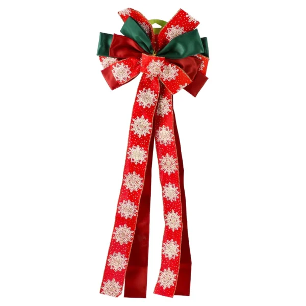 Deco bow 20, novogodišnja dekoracija, mašna, crvena, 30 x 80cm
