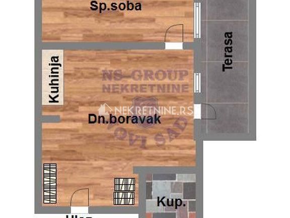 Dvosoban, 41m2, Miseluk